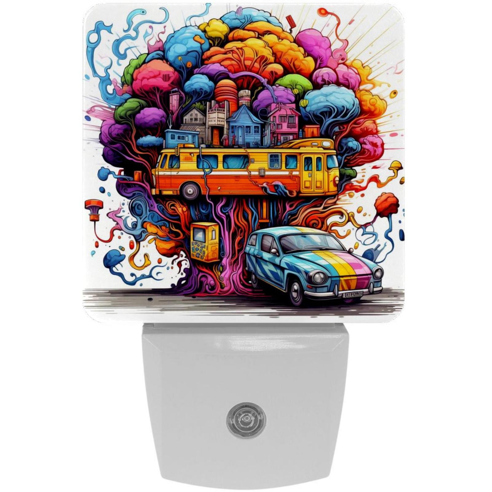 Graffiti LED Square Night Lights - Stylish and Energy-Efficient ...