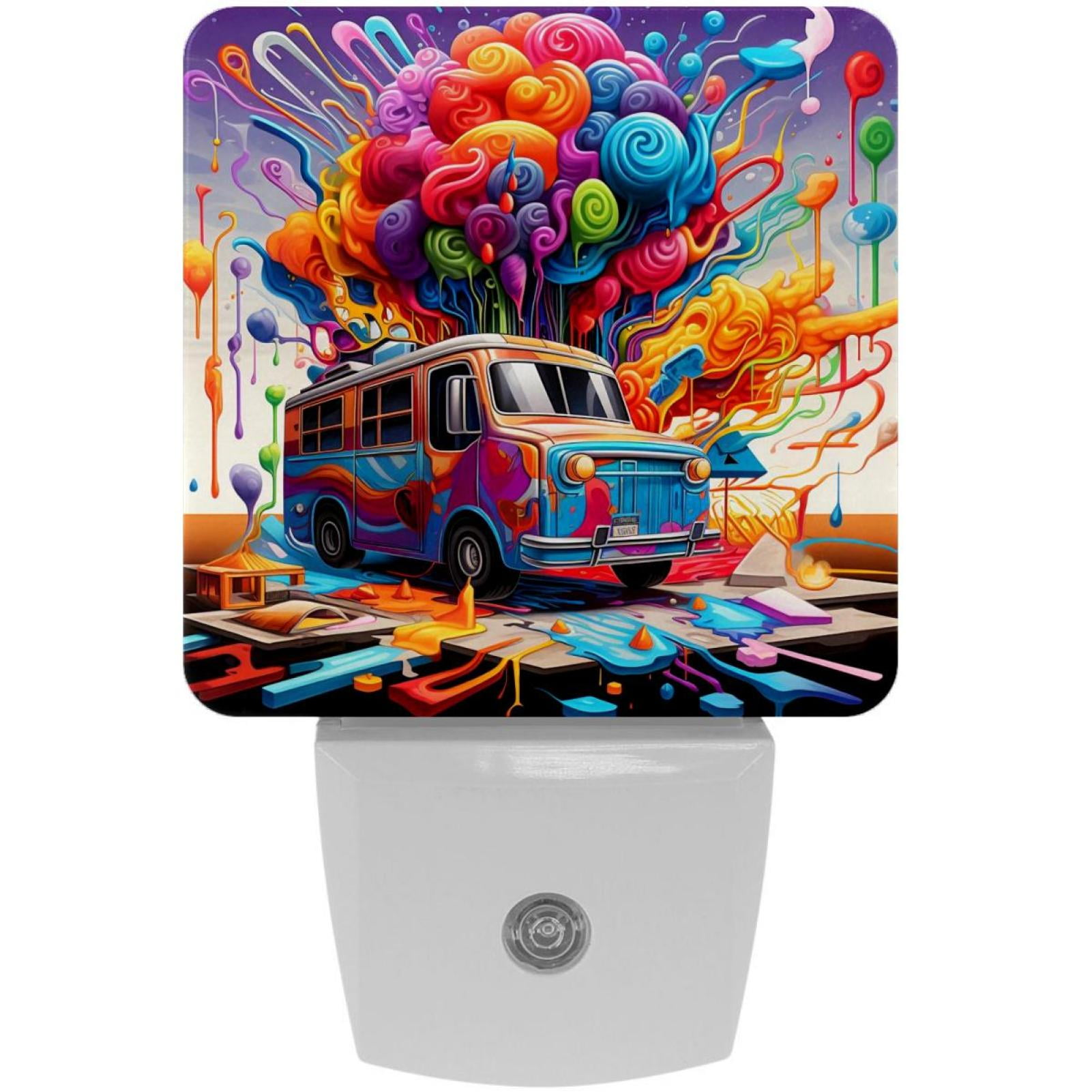 Graffiti LED Square Night Lights - Stylish and Energy-Efficient Room ...