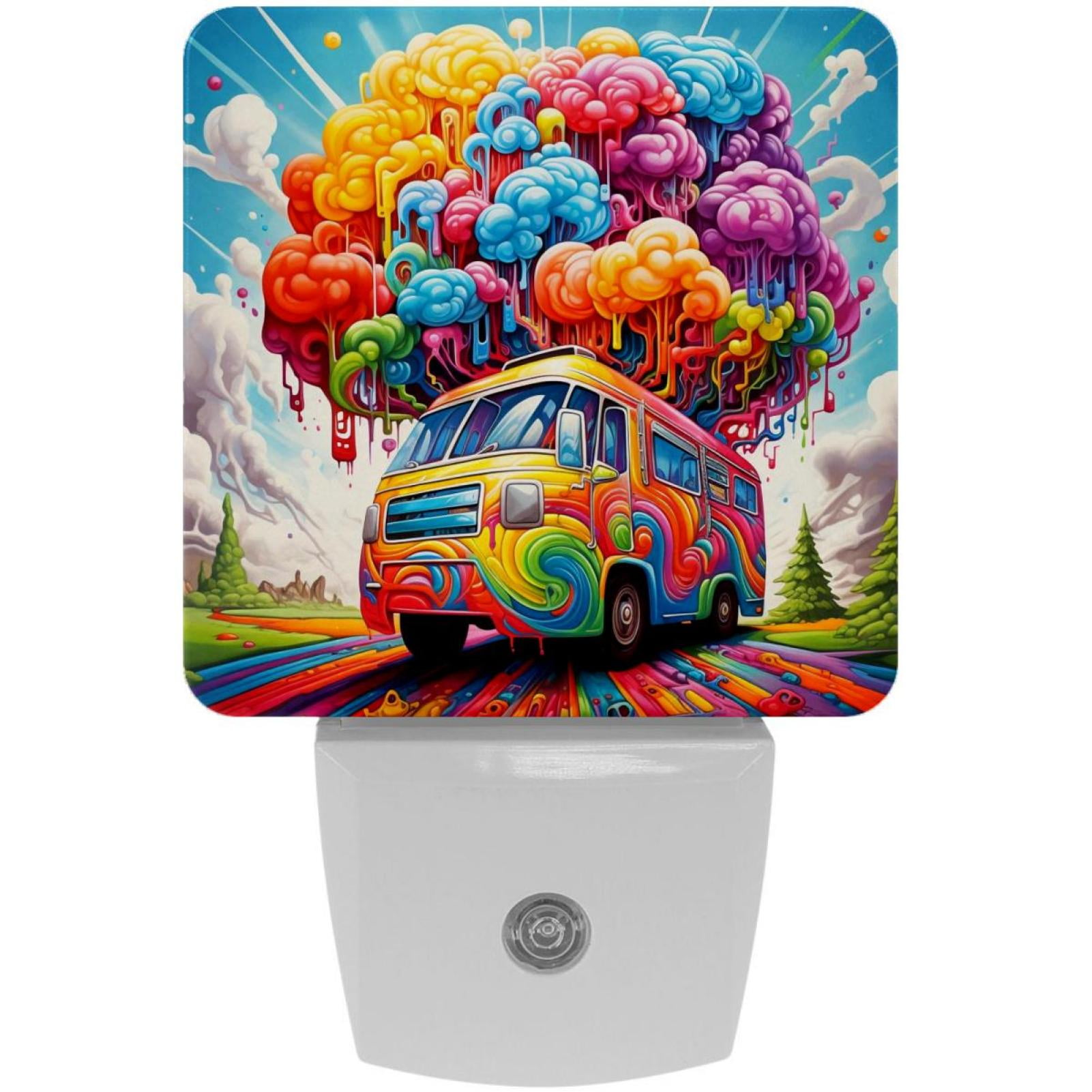 Graffiti LED Square Night Lights - Stylish and Energy-Efficient Room ...