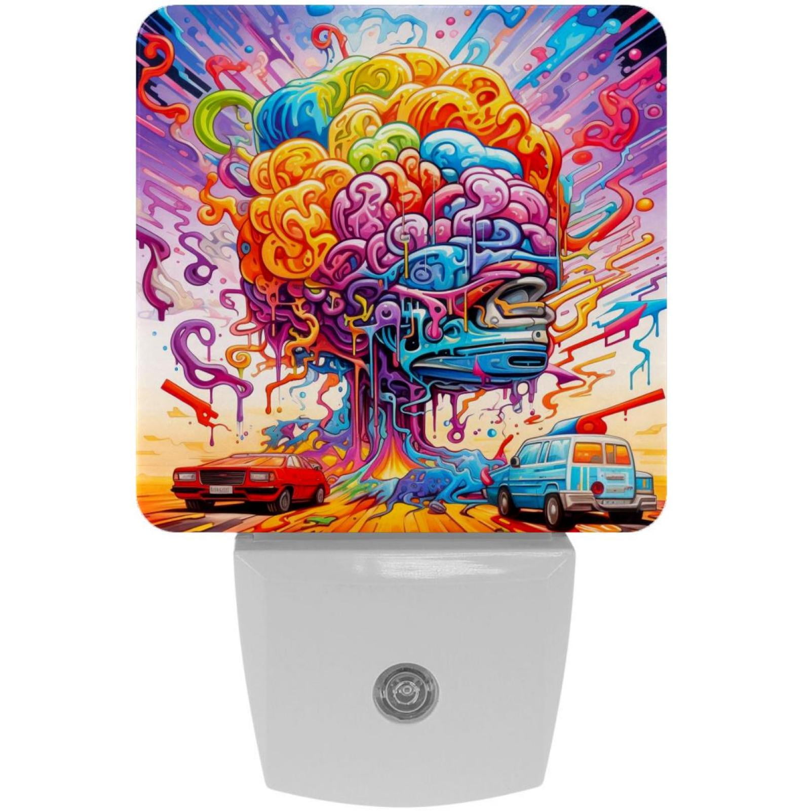 Graffiti LED Square Night Lights for a Bright and Stylish Ambiance ...