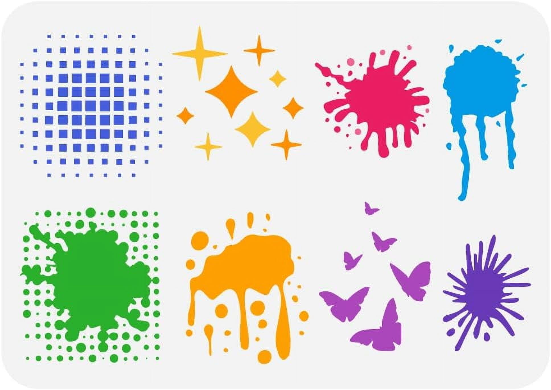 Graffiti Motifs Painting Stencil 8.3x11.7inch - Spray Painted Texture ...