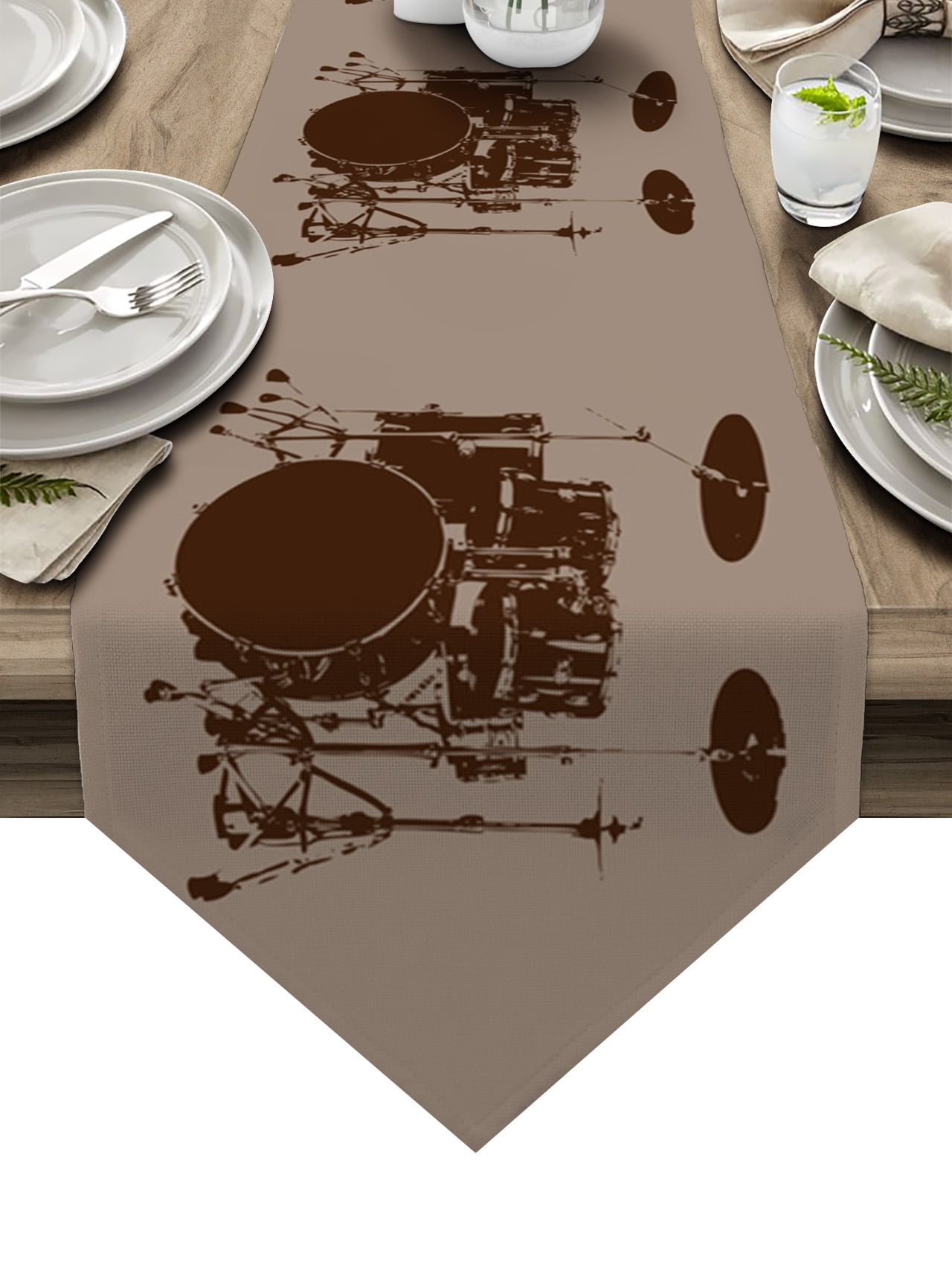 Graffiti Music Colorful Rock And Roll Table Runner Home r Tablecloth ...