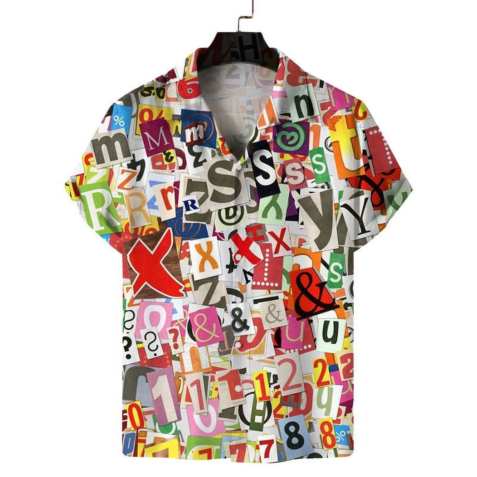 Graffiti Painting Shirt For Men Summer 3d Print Short Sleeve ...