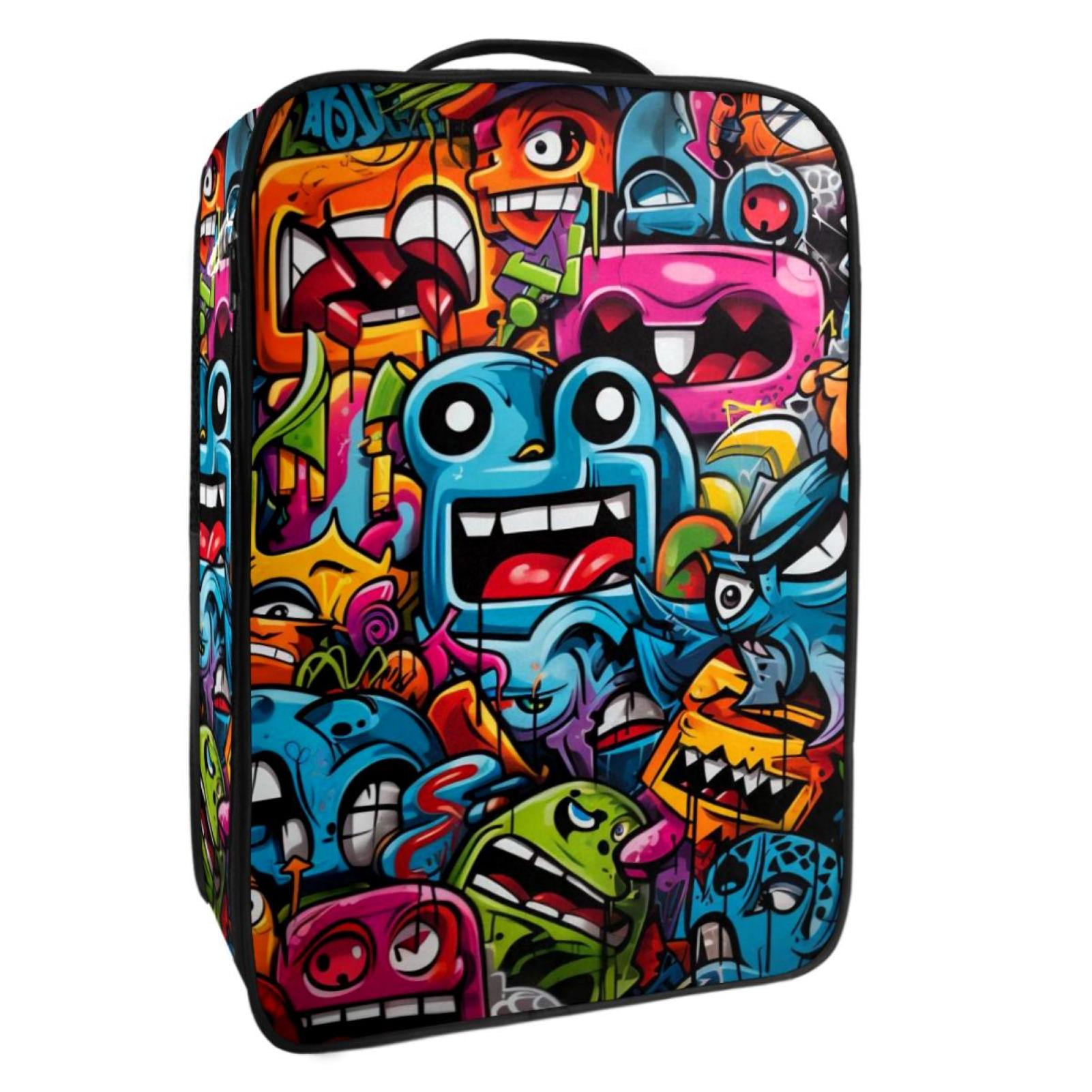 Graffiti Polyester Shoe Box Organizer - 23x31cm/9x12in Closet Storage ...