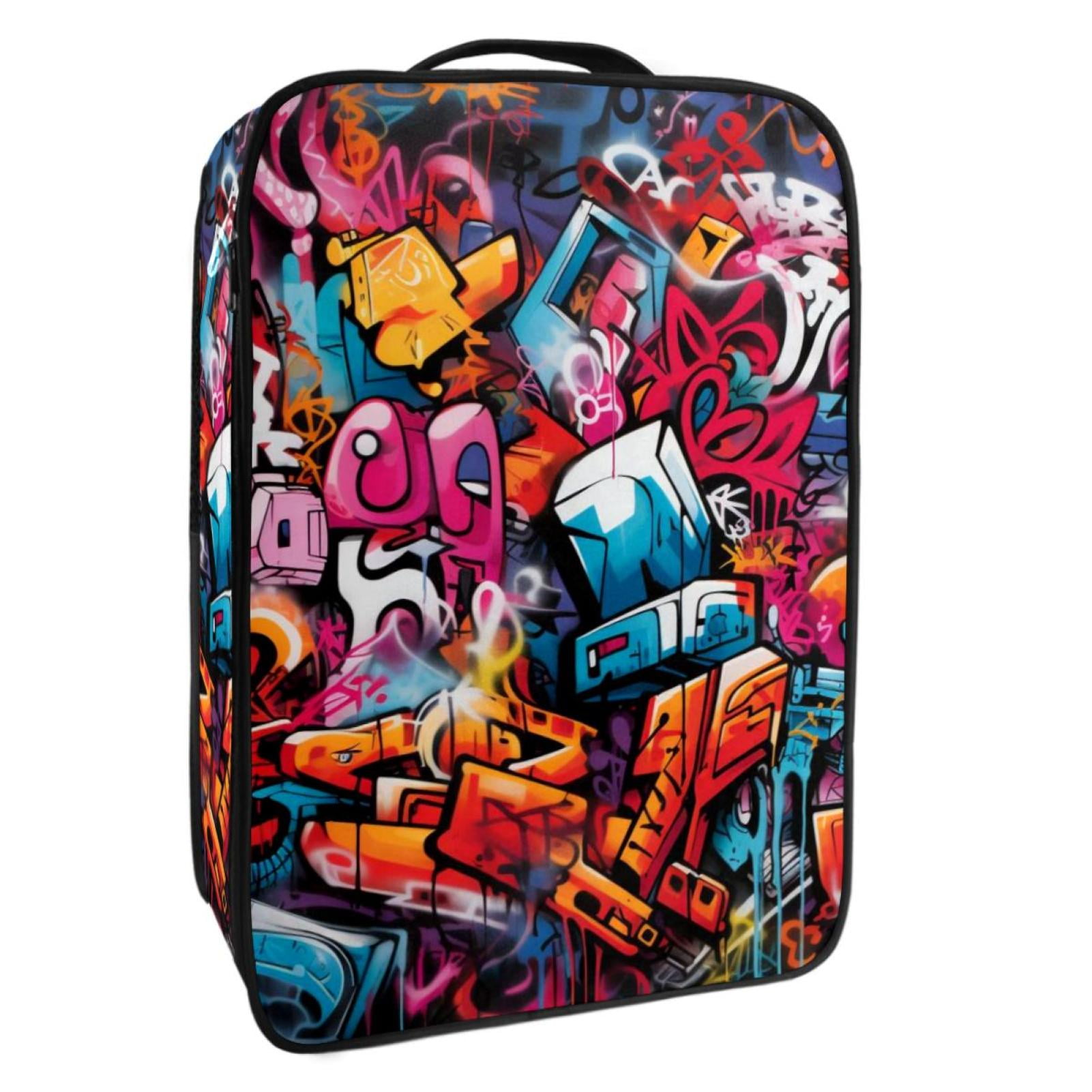 Graffiti Polyester Shoe Boxes Organizer Container, 23x31cm/9x12in ...
