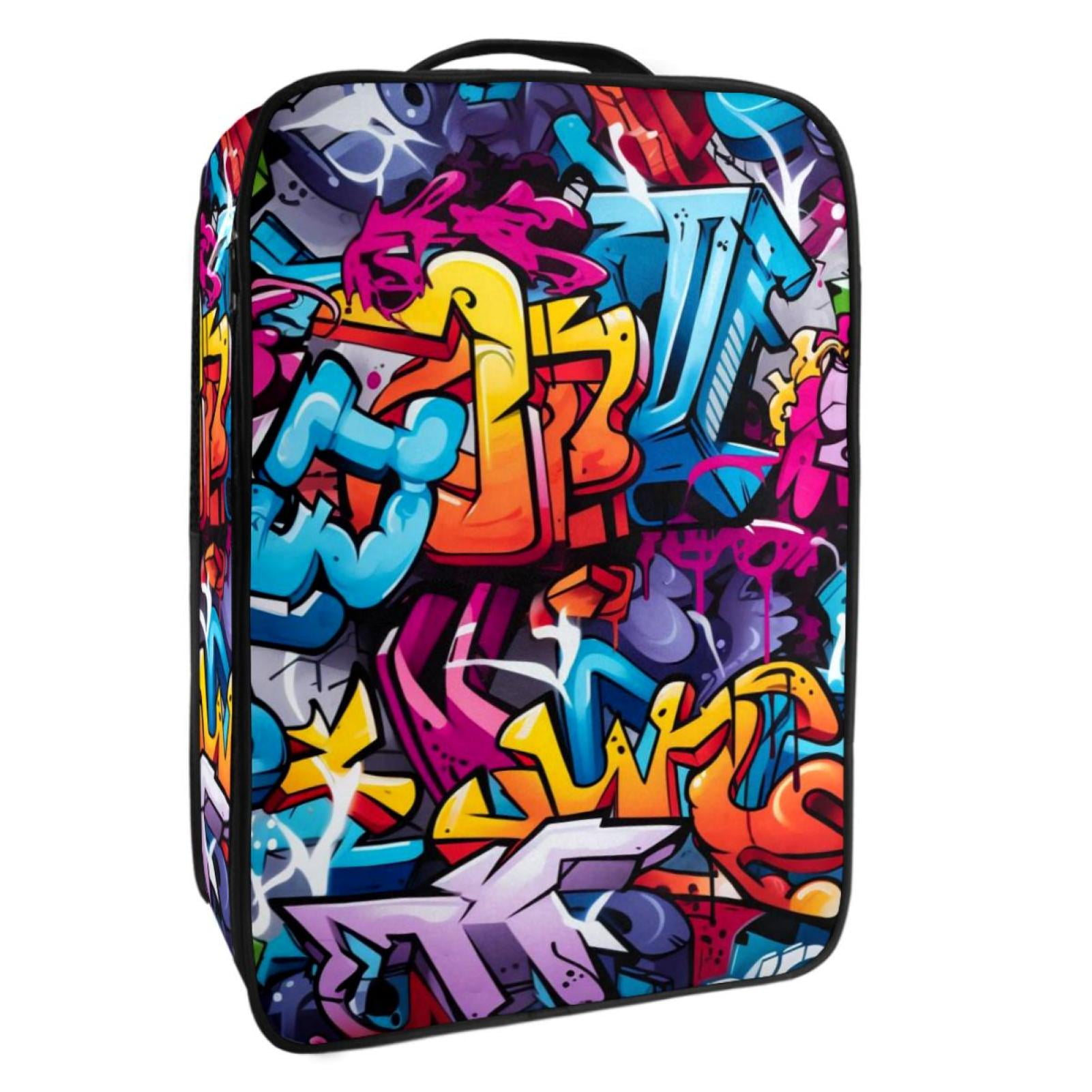 Graffiti Polyester Shoe Storage Box - 23x31cm/9x12in Shoe Organizer ...