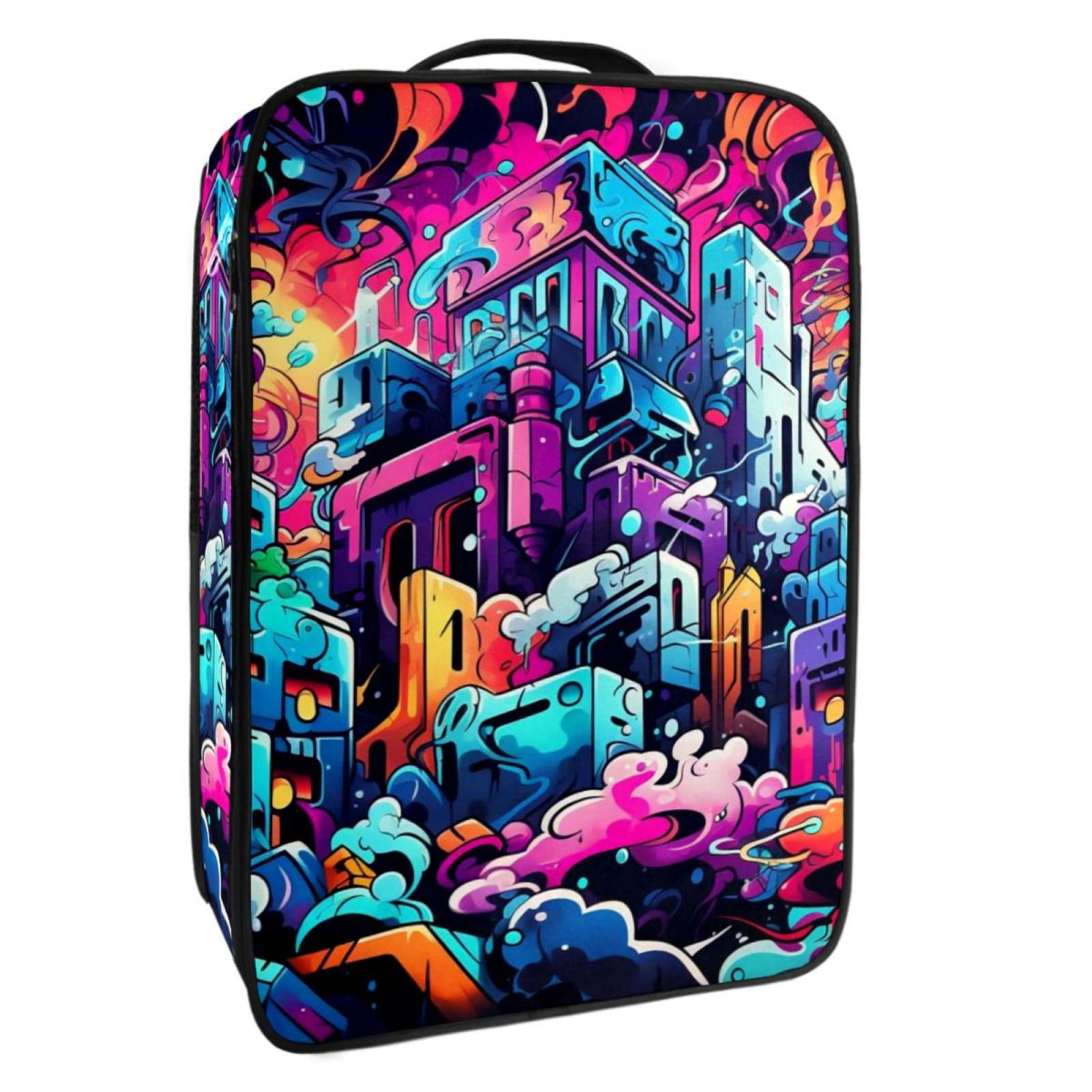 Graffiti Polyester Shoe Storage Boxes, 23x31cm/9x12in, Stackable ...