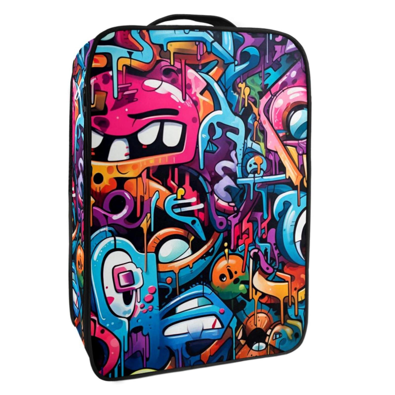 Graffiti Premium Polyester Shoe Organizer - Stylish Shoe Boxes for Neat ...