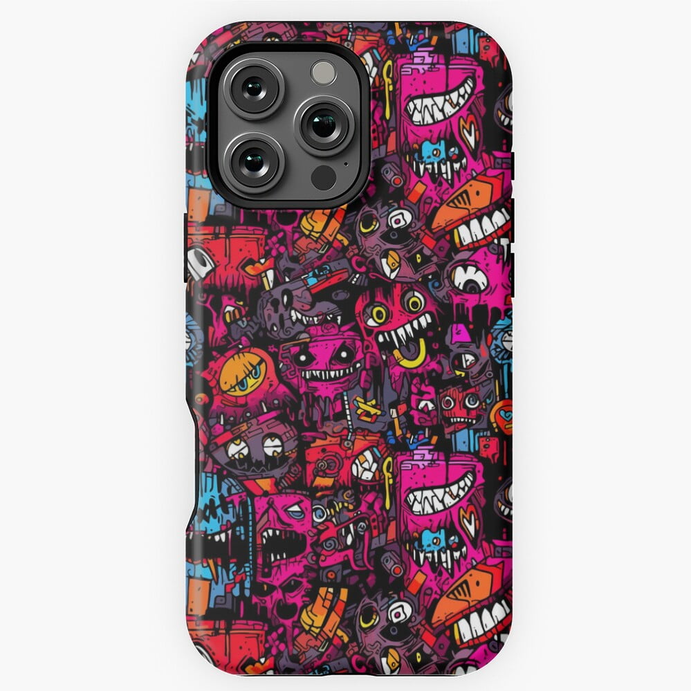 Graffiti Punk Street Art Style Phone Case for iPhone 16 15 14 13 12 11 ...