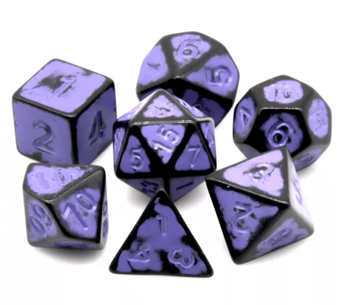 Graffiti Purple DnD Dice Set | Dungeons and Dragons | 7 Dice RPG ...