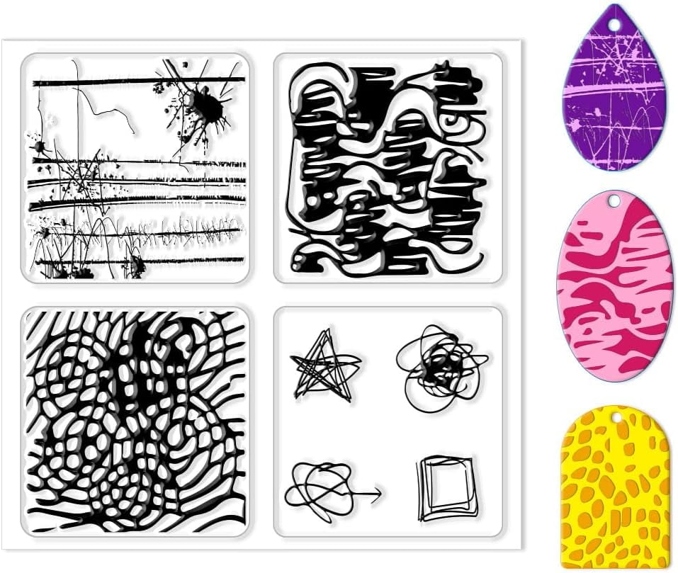 Graffiti Silicone Clay Texture Sheet Silicone Texture Stamp Sheets ...