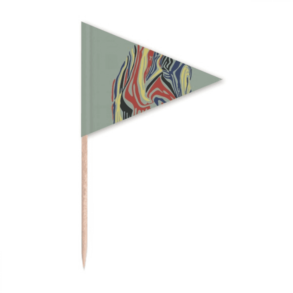 Graffiti Single Simple Colourful Pinto Animal Toothpick Triangle ...