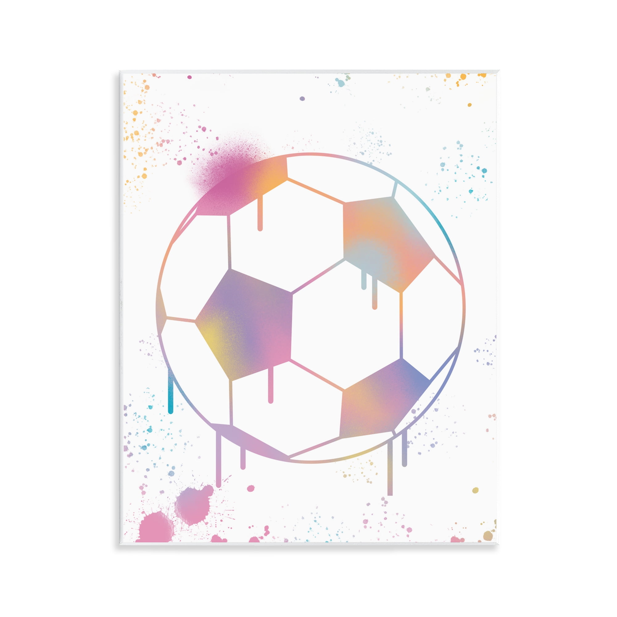 Stupell Industries Graffiti Soccer Ball Drip Wall Plaque Art, design by ...