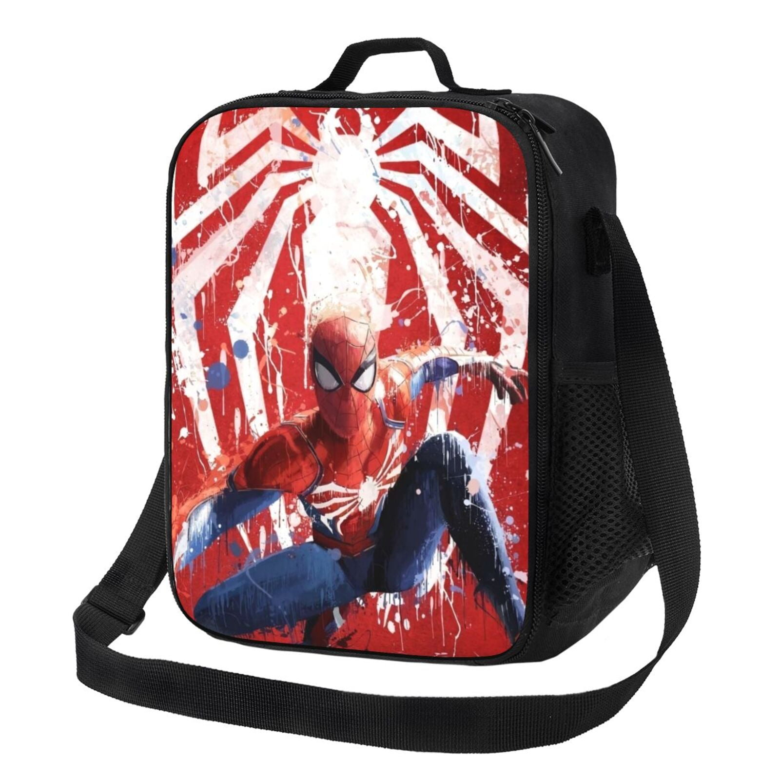 Graffiti Spider-Man Crossbody Lunch Bag Portable Leakproof Reusable ...