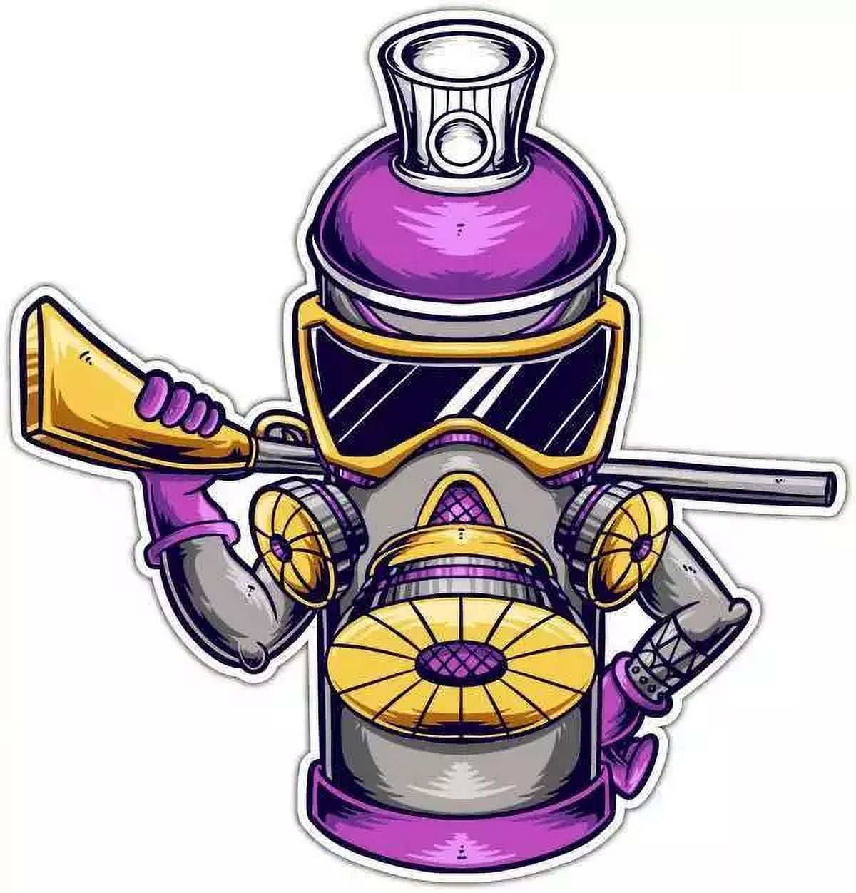 Graffiti Spray Can Gan Gas Mask Toxic Car Stickerphone Decal Water ...