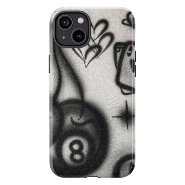 Graffiti Street Art Phone Case, Airbrush 8-Ball & Playing Card Tattoo ...