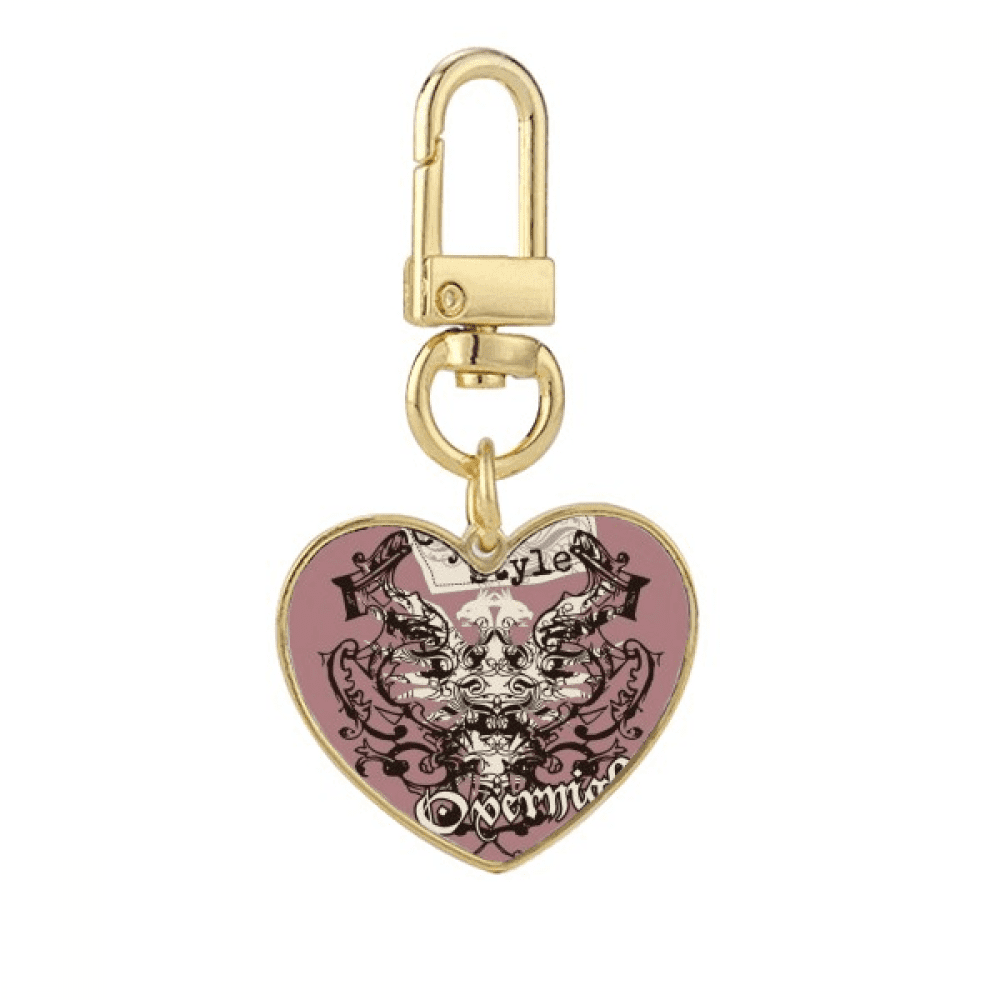 Graffiti Street Culture Change Your Style Gold Heart Keychain Metal ...