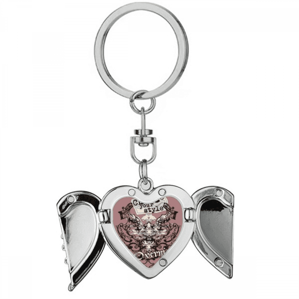 Graffiti Street Culture Change Your Style Heart Angel Wing Key Chain Holder - Walmart.com