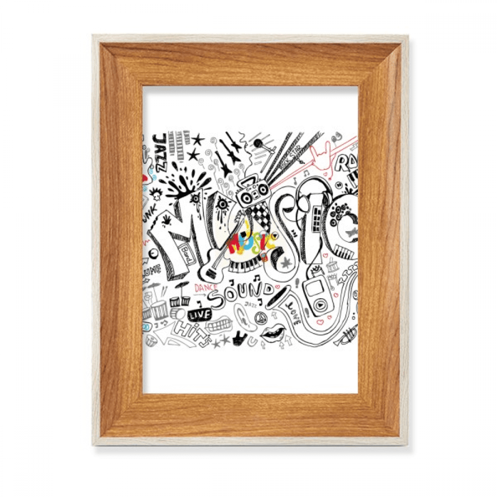 Graffiti Street Culture Music Sound Volume Desktop Wooden Photo Frame Display Picture Art ...