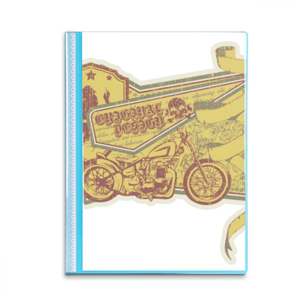 Graffiti Street Culture Yellow Motorcycle Pattern Book Sheet Protectors ...