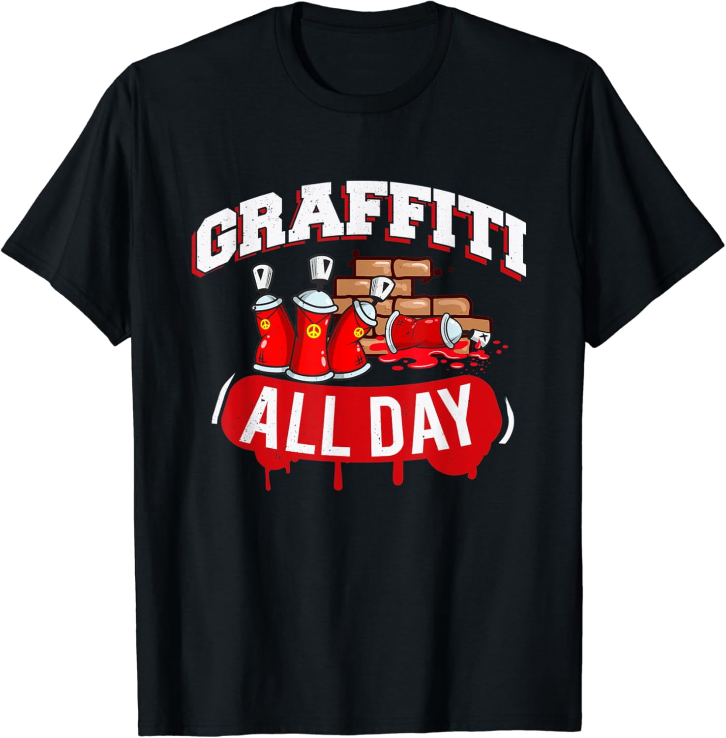 Graffiti Style City Graffiti all day Culture love Streetart T-Shirt ...