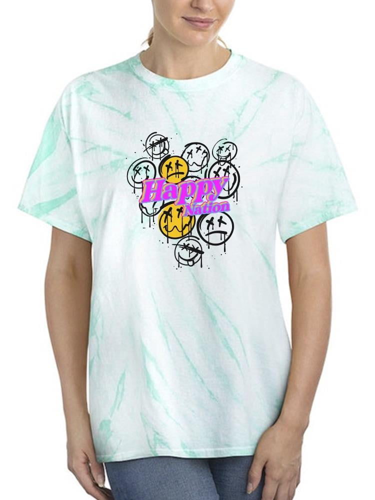 Graffiti Style Happy Dead Faces Tie Dye Cyclone Women -Image by ...