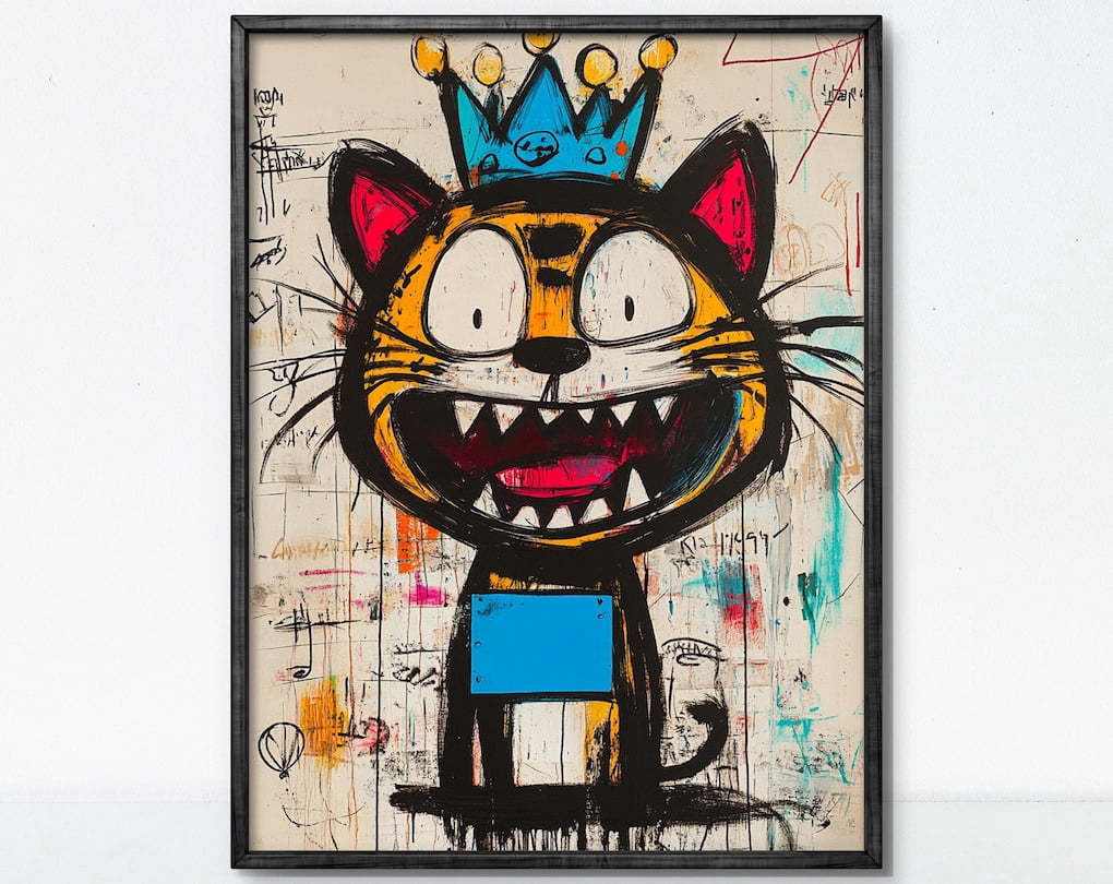 Graffiti Tiger Art Print, Urban Wall Decor, Street Style Tiger ...