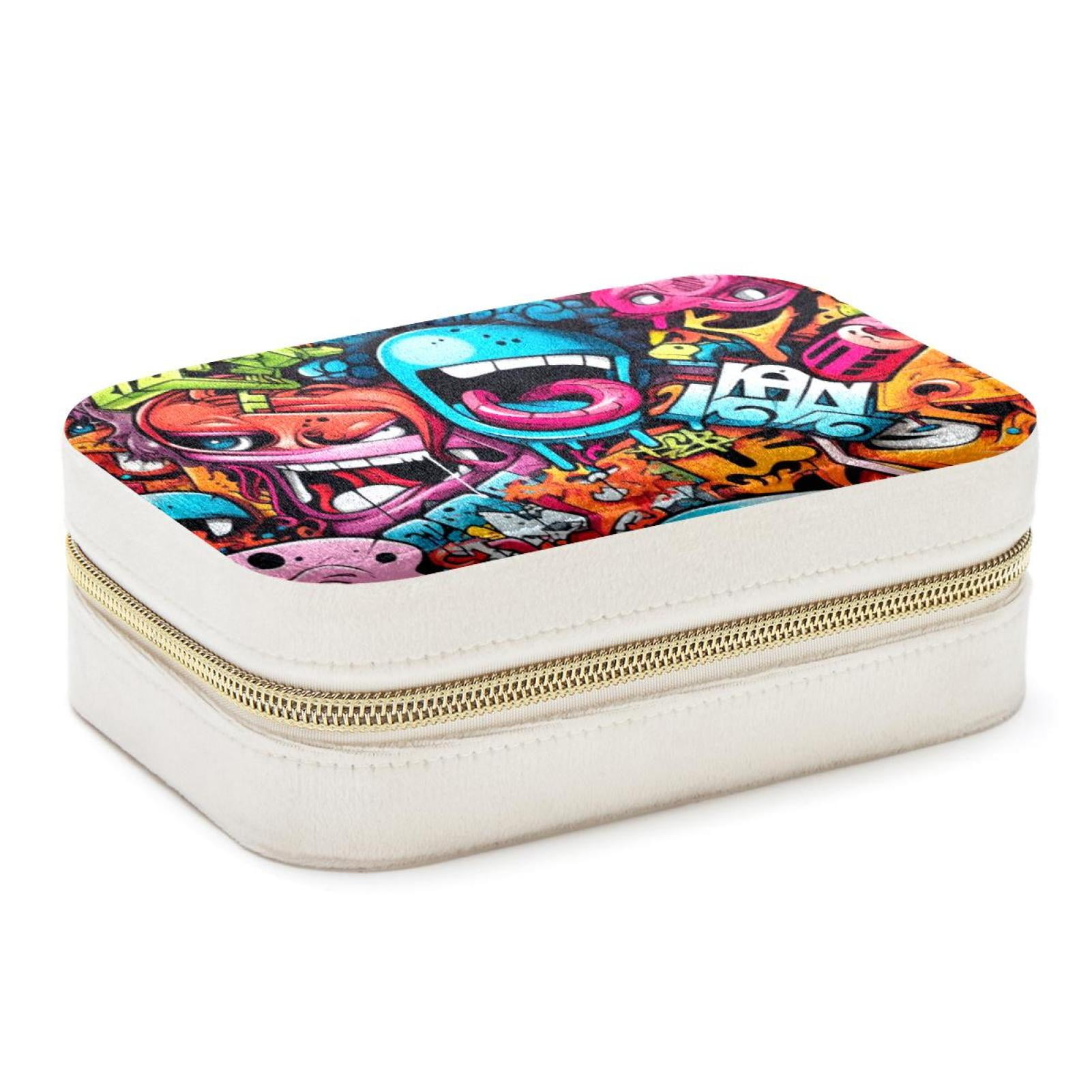 Graffiti Velvet Portable Jewelry Stand with Removable Compartment ...