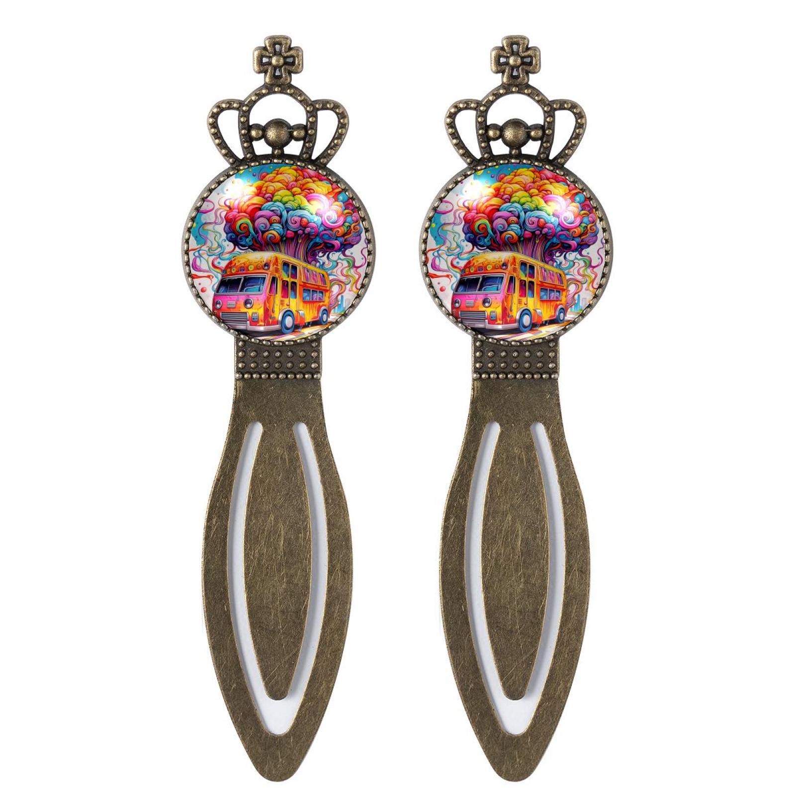 Graffiti Vintage Copper Crown-Shaped Bookmarks: Stylish Stainless Steel ...