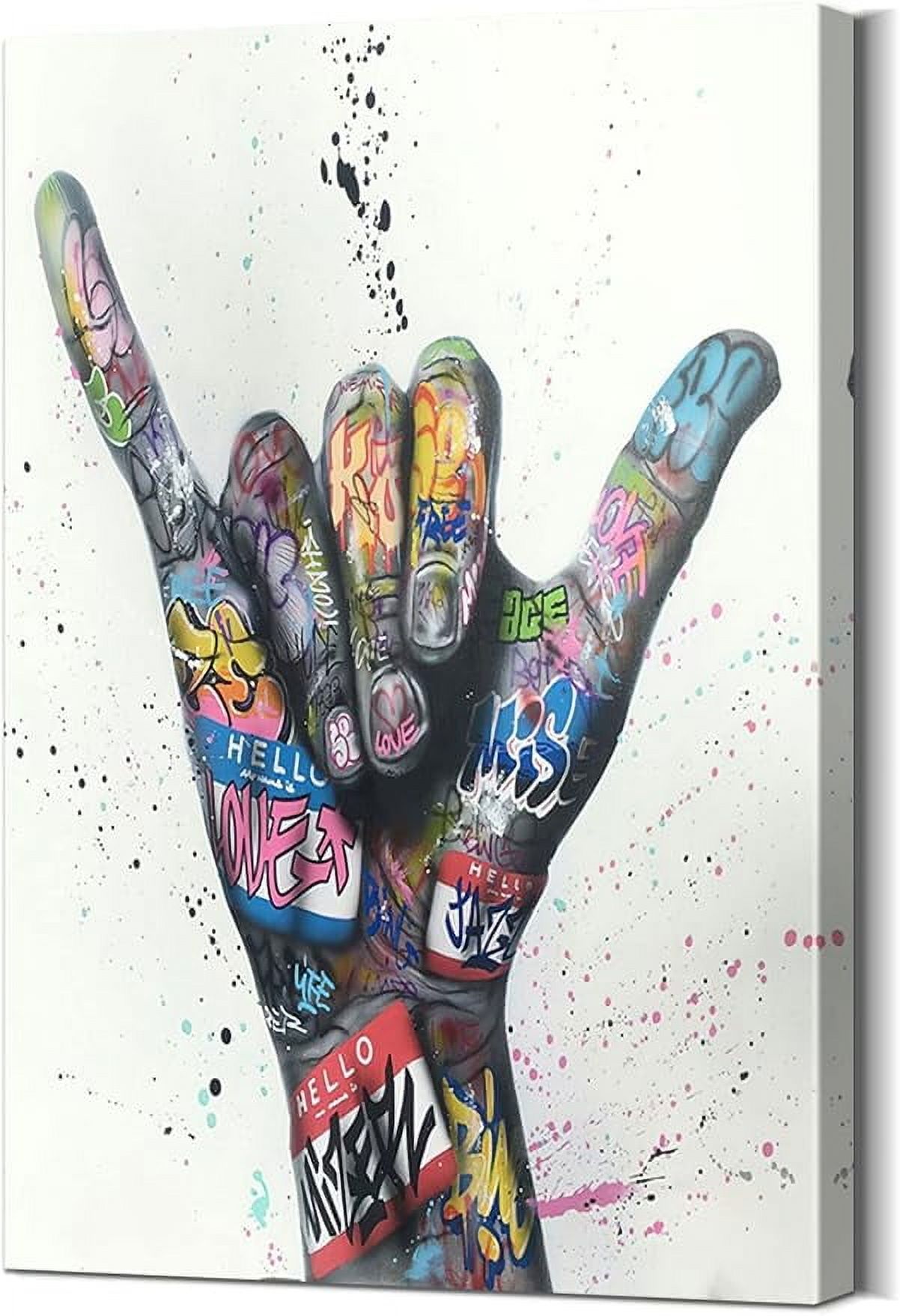 Graffiti Wall Art Colorful Wall Art Pop Art Wall Decor Graffiti Art ...