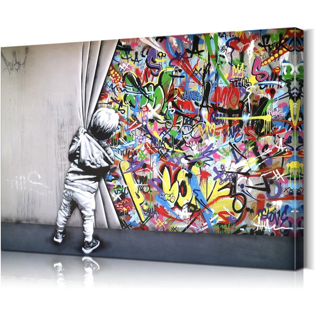 Graffiti Wall Art Colorful Wall Art Pop Art Decor Graffiti Canvas Wall ...