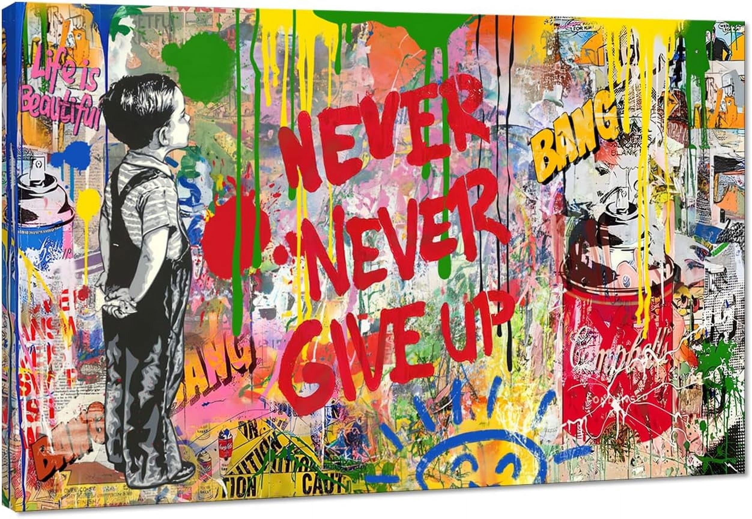 Graffiti Wall Art for Living Room Large Size Unframed Canvas Wall Art ...