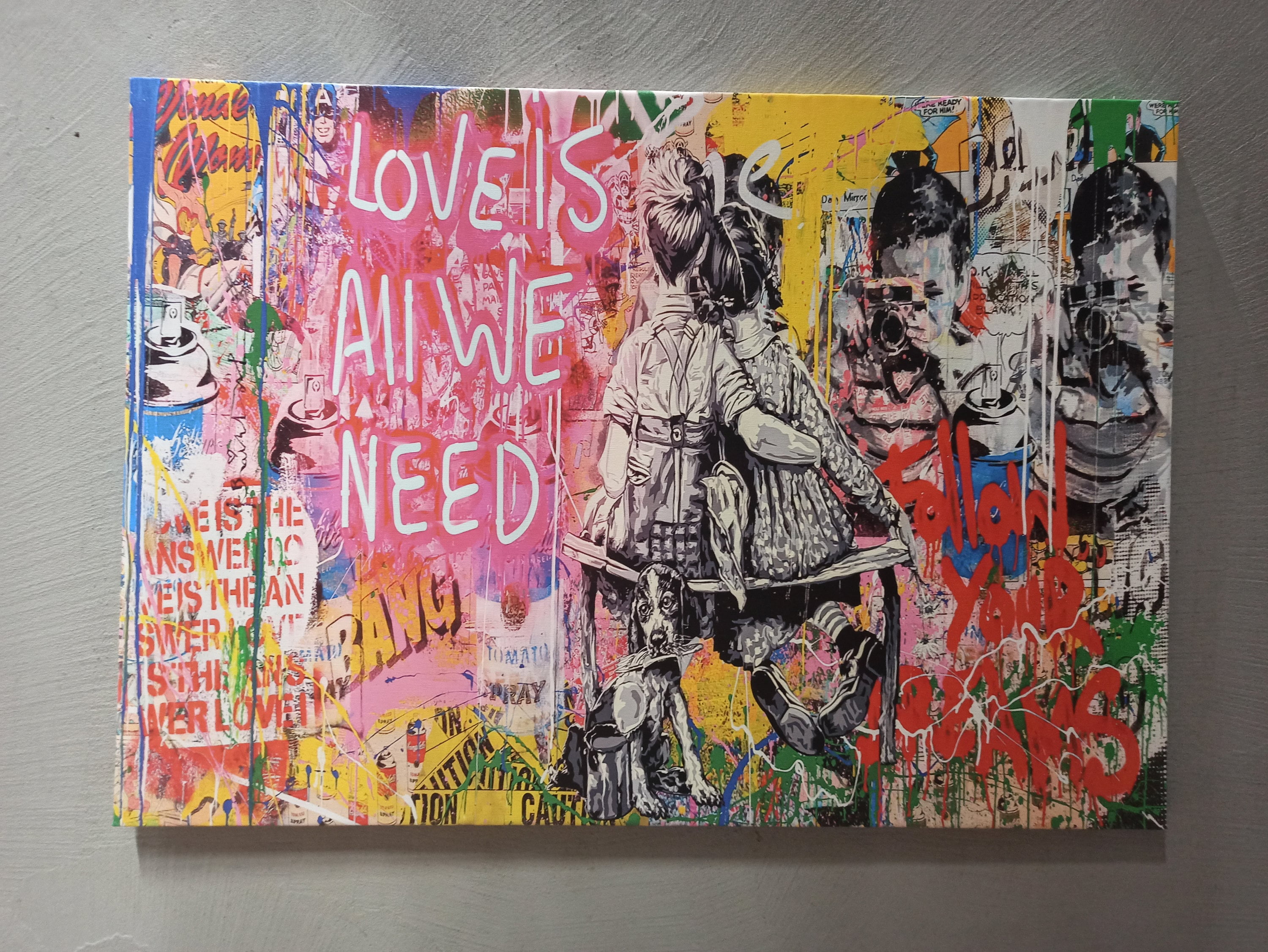Graffiti Wall Art, Love Need Art, Love Graffiti Art Canvas, Love Is All ...