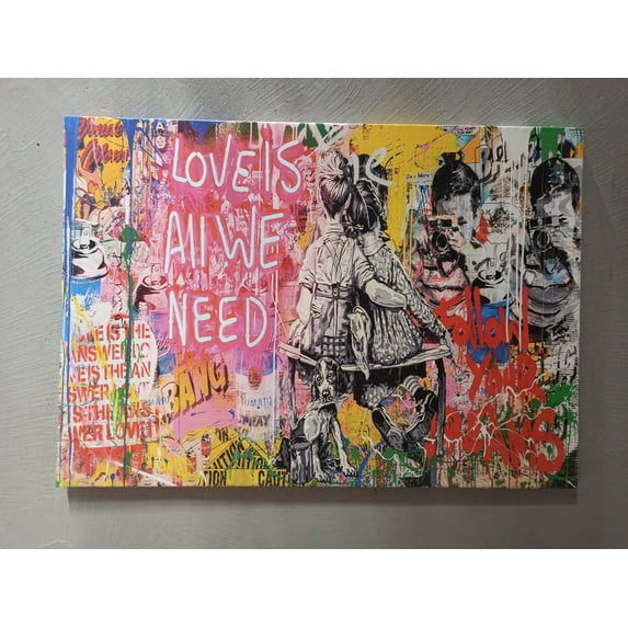Graffiti Wall Art, Love Need Art, Love Graffiti Art Canvas, Love Is All ...