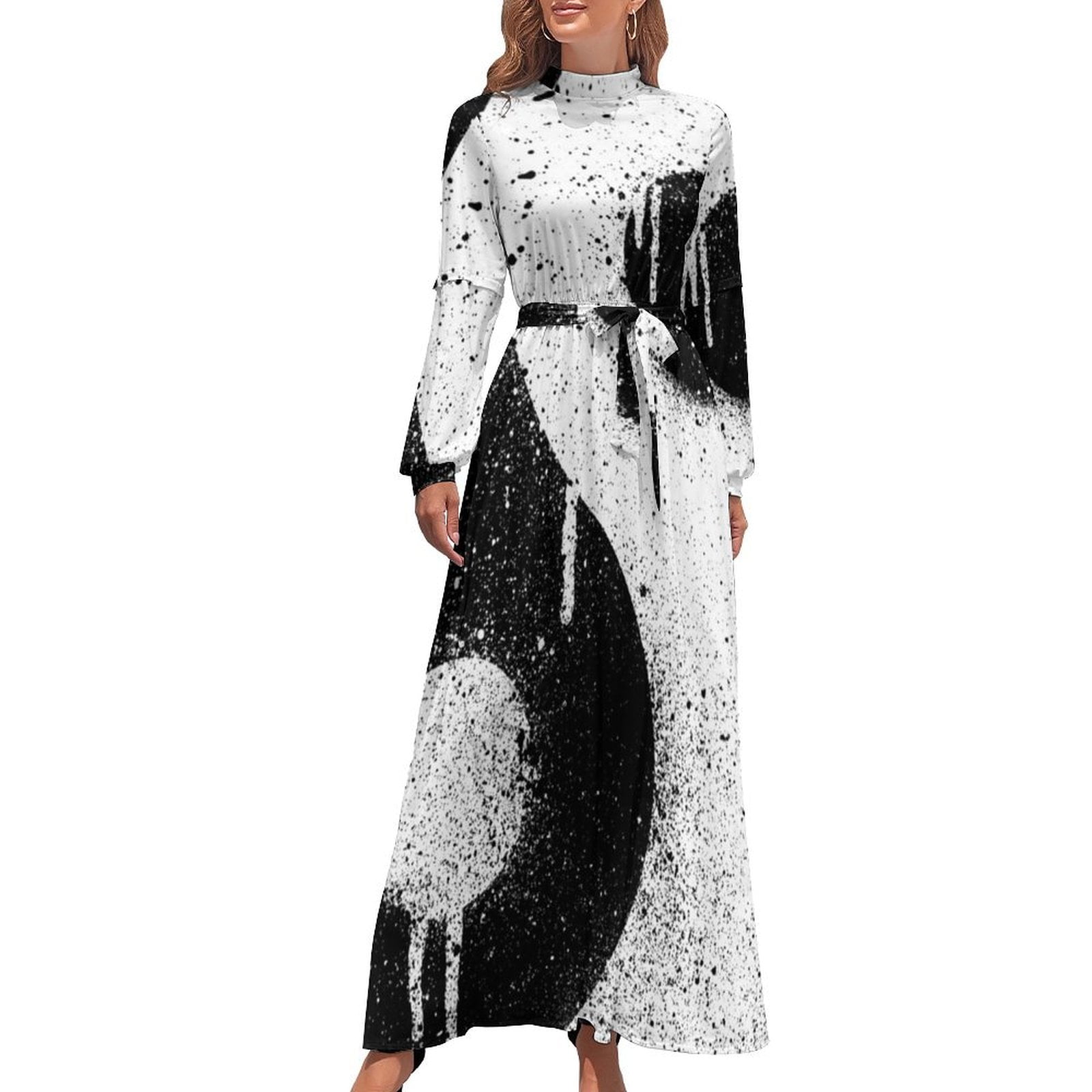 Graffiti Zen Master - Spray paint yin yang Long Dress luxury evening ...