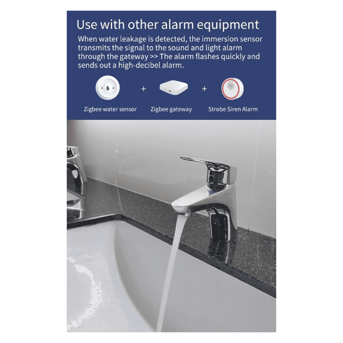 Graffiti Zigbee Flood Sensor Smart Water Sensor Leakage Alarm Flood ...