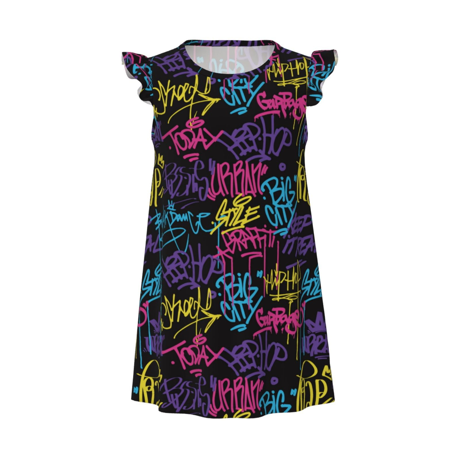 Graffiti art Girls Nightgowns, Pajamas for Girls, Soft Flutter Short ...