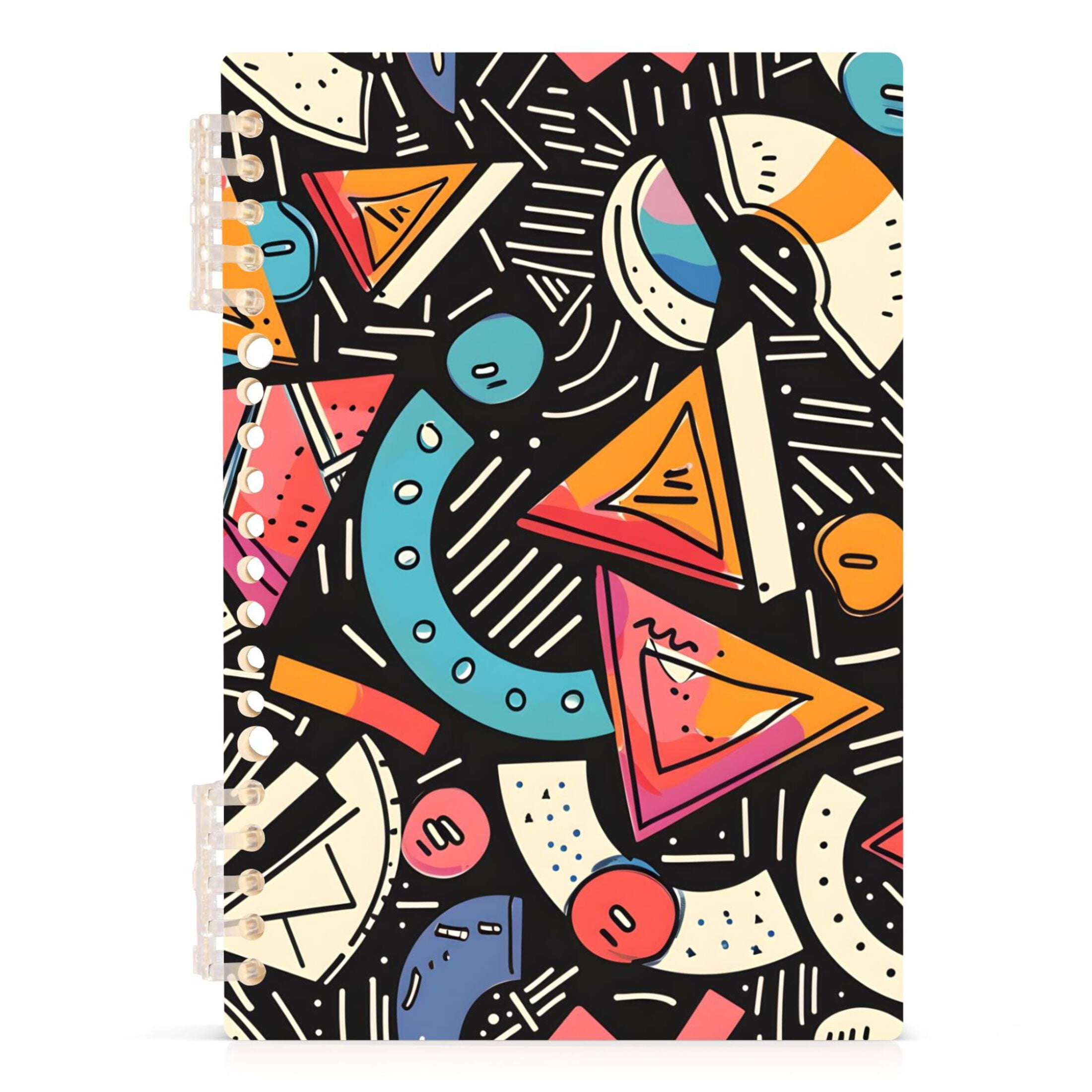 Graffiti on Black Spiral Journal Notebook College Ruled Notebook 8.3" x ...