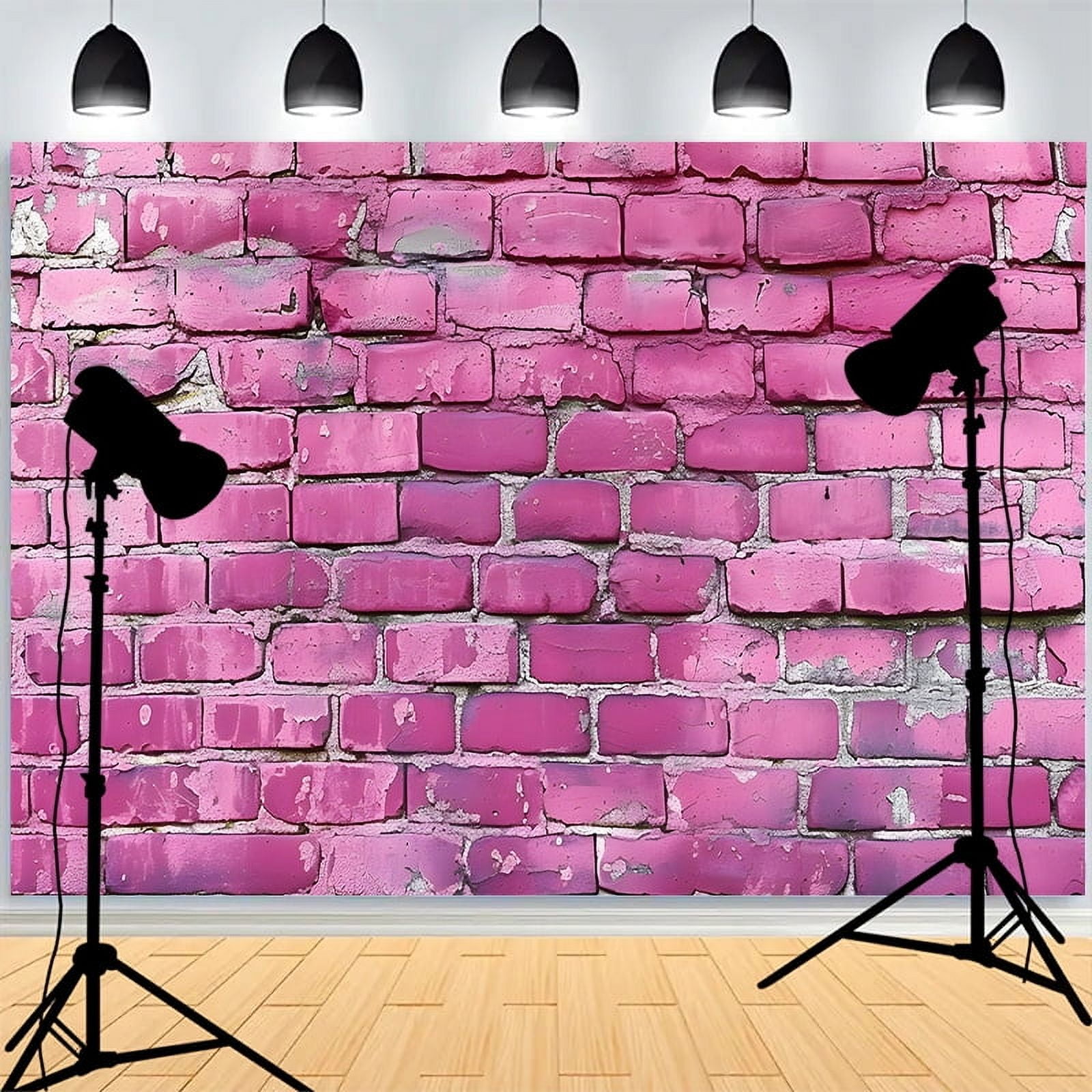 Graffitistyle Painted Brick Wall Background Damaged Rustic Texture Vibrant Grunge Photography ...