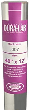 Grafix Dura-Lar Clear Acetate Alternative - 40" x 12 ft x .007 ...