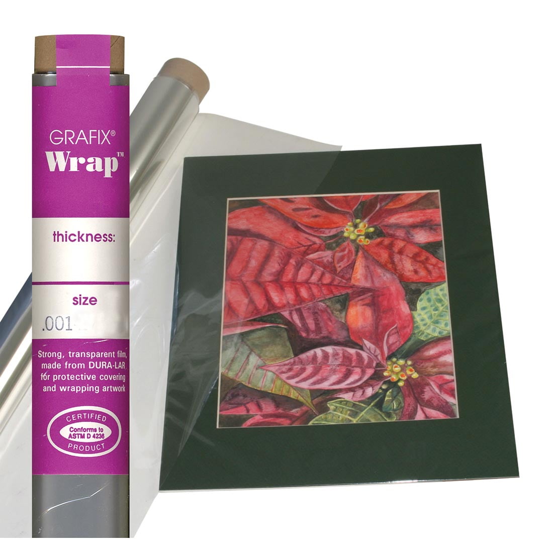 Grafix Dura-Lar Clear Acetate Alternative - 54" x 50 ft x .001", Wrap ...