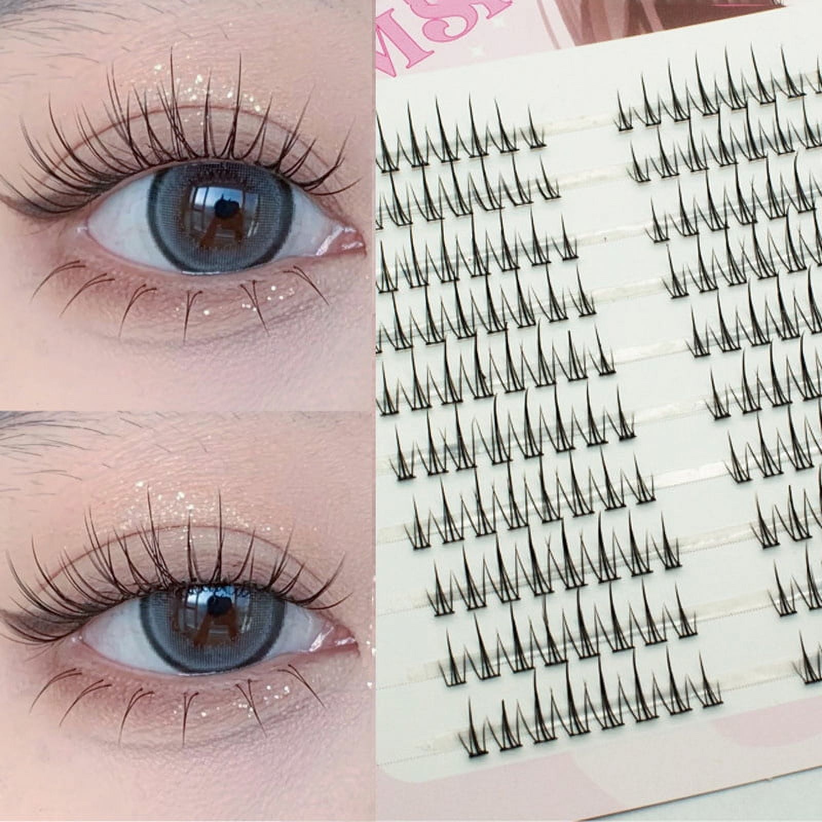 Grafted Fake Eyelashes for Women DIY Fluffy Effect Lightweight ...