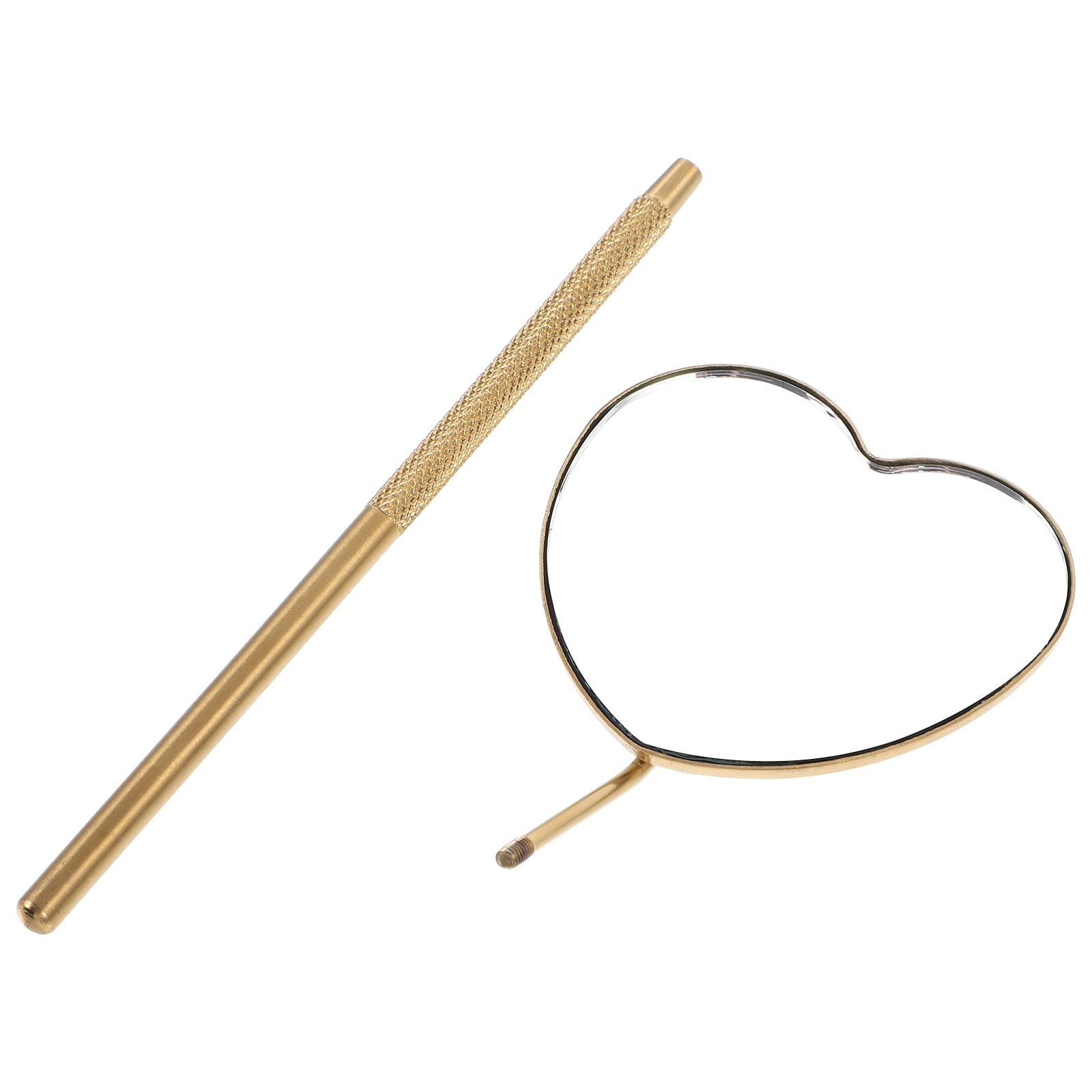Grafting Eyelash Mirror Tools Heart Shape Mirrors Clear Glass Handheld ...