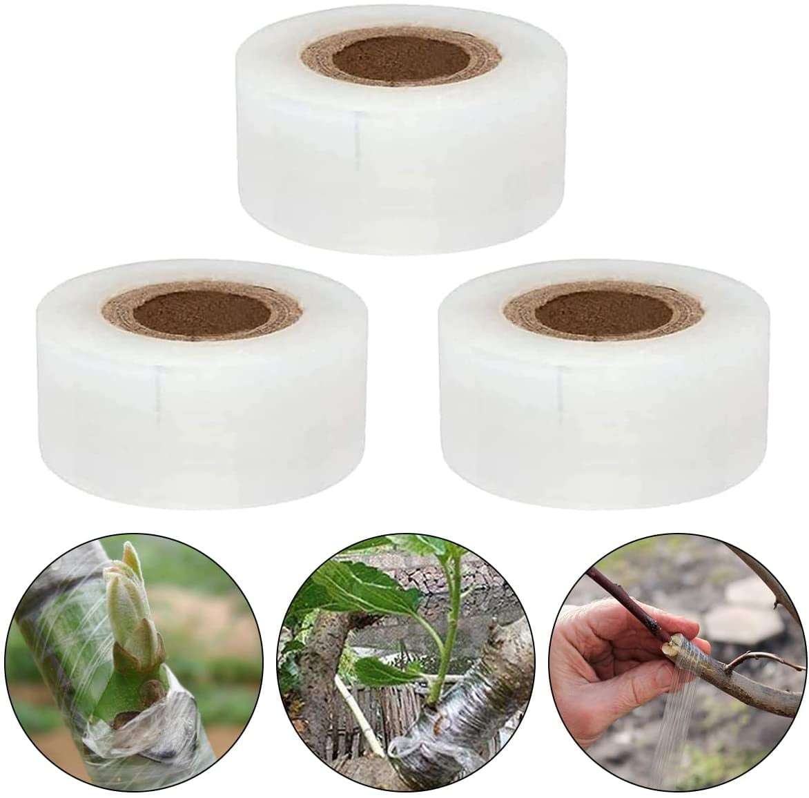 Grafting Tape 3 PCS Grafting Tape Stretchable Tape Biodegradable Stretch Film Tape Self-Adhesive ...