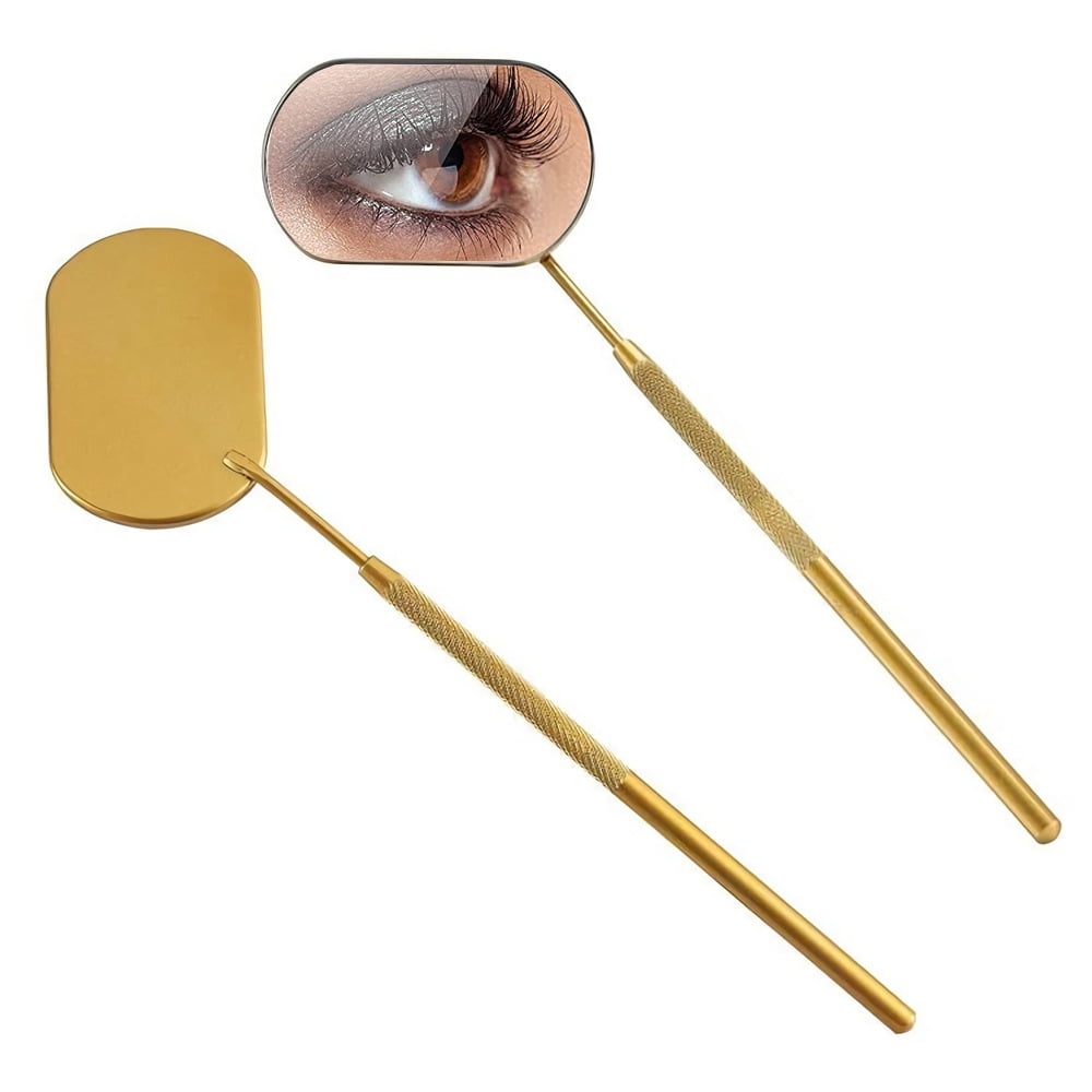 Grafting eyelash handheld inspection mirror rectangular lens anti ...