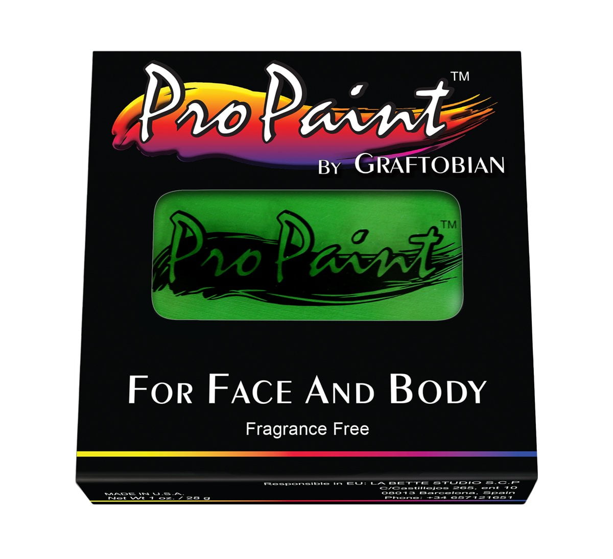 Graftobian Pro Paint Face and Body Paint - Mantis Green, 30 ml ...