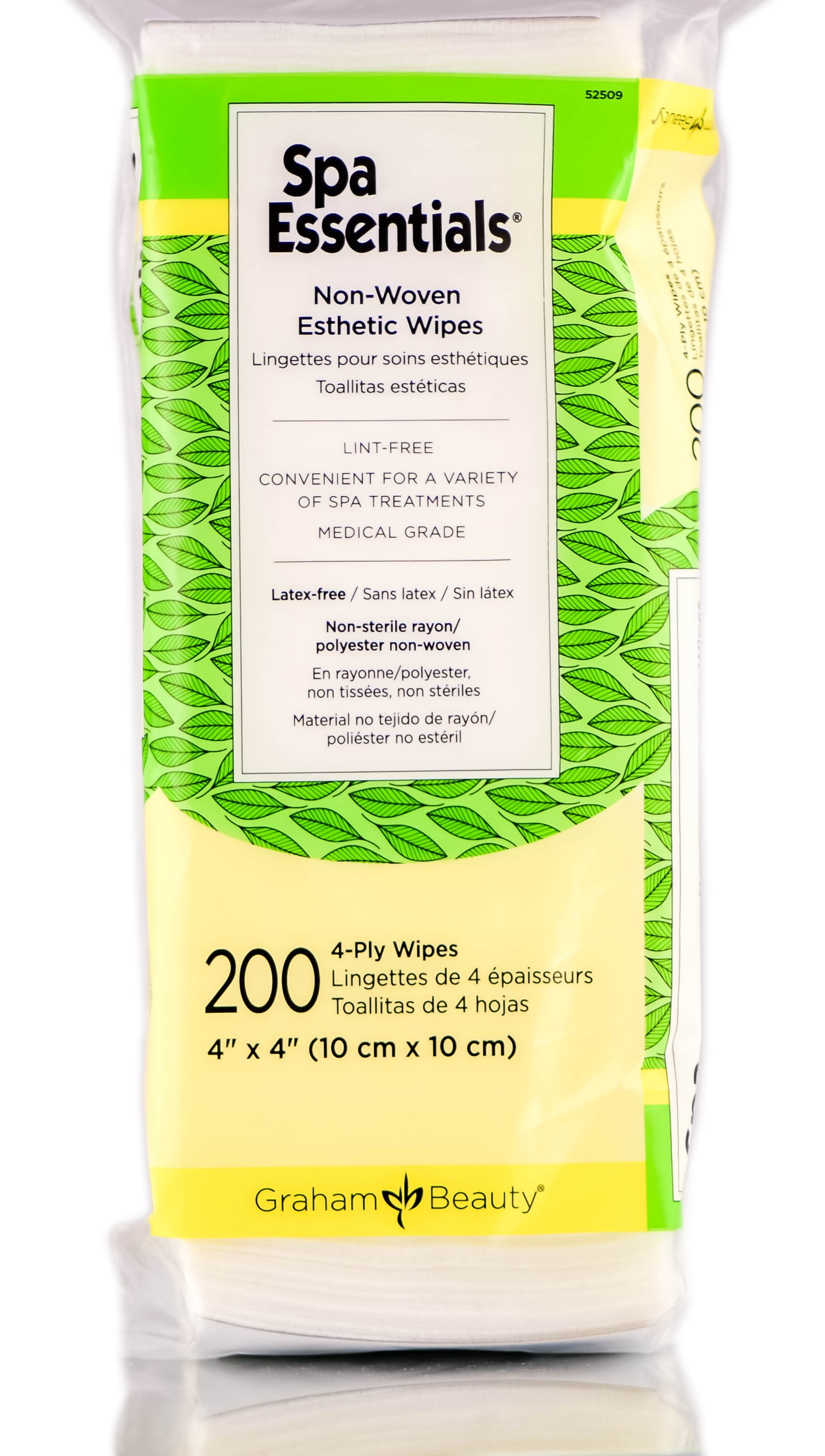 Graham Beauty Spa Essentials Non-Woven Esthetic Wipes - 4" x 4 ...