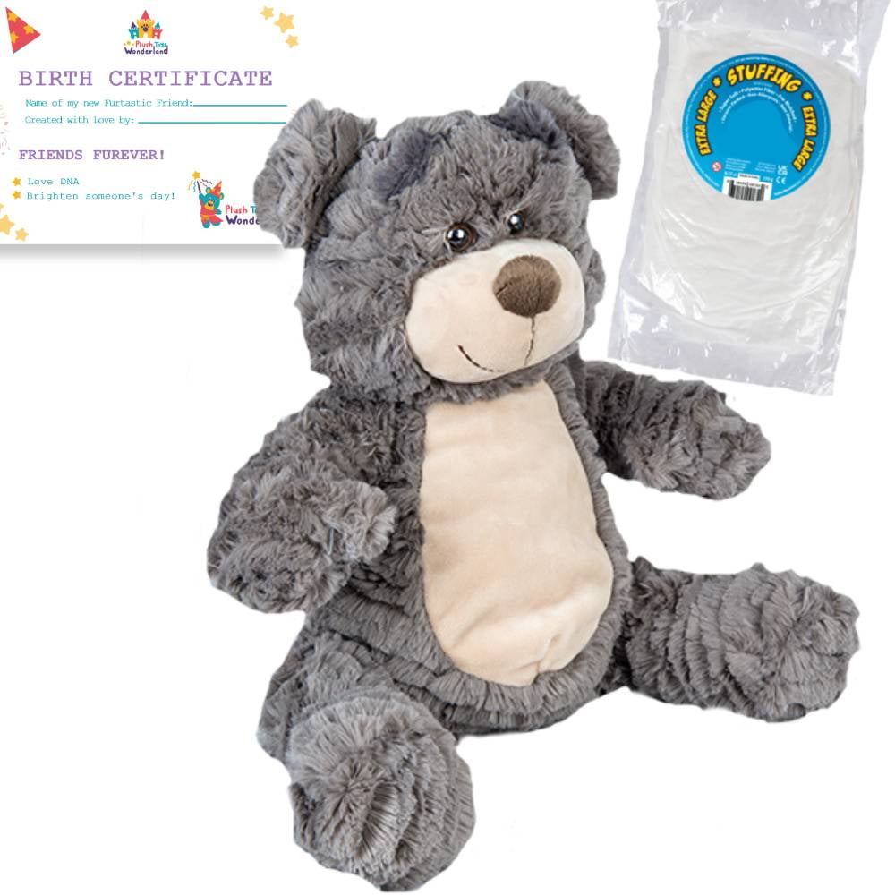 Plush Gear Graham the Cracker Bear, DIY Plush Toy Kit with Toys Skin ...