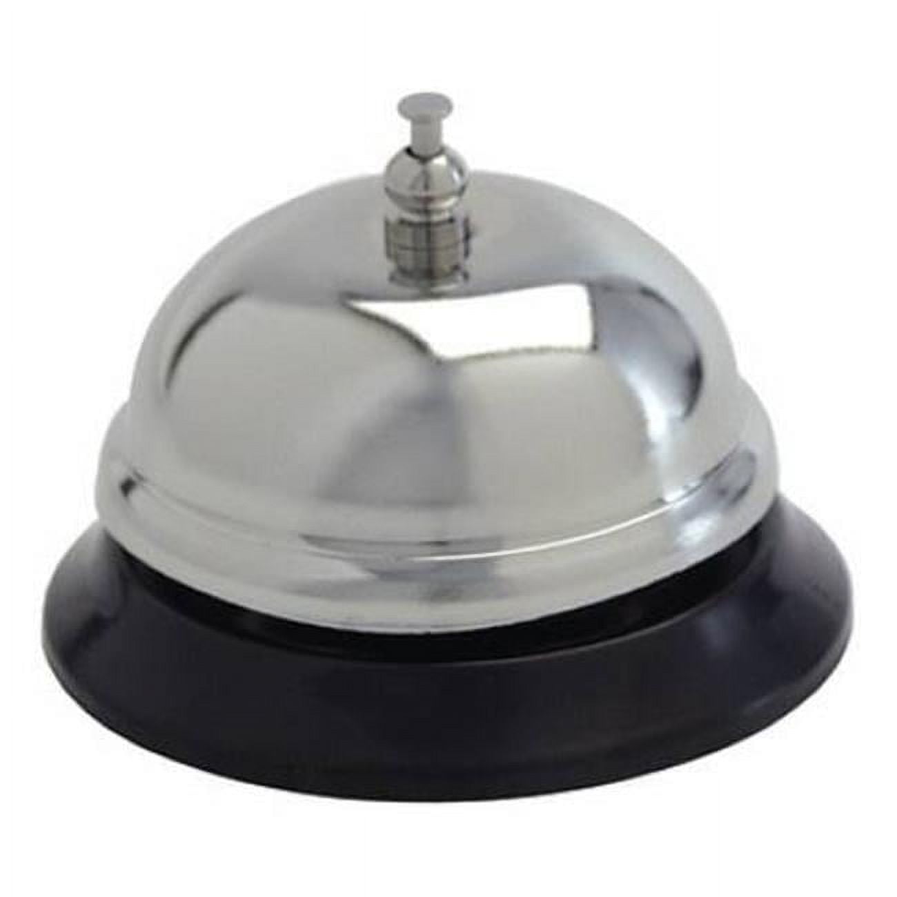 Call Bell Push Button Polished Steel/Black Vinyl Base 3 Inch Diameter 1 ...