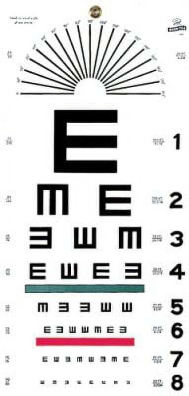Graham Field Distance Vision Eye Chart 20 Feet Illiterate E - 1 Count ...